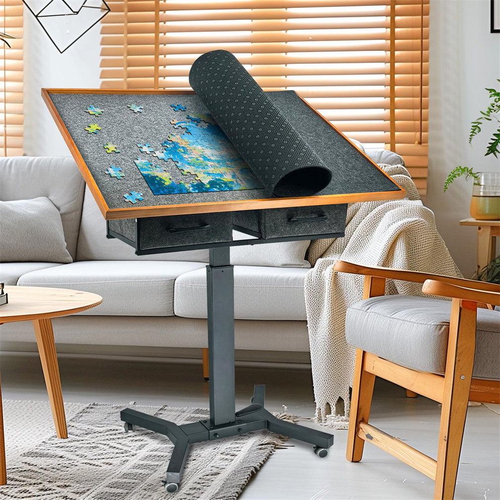 UNHO 1500 Piece Jigsaw Puzzle Table Freestanding Tilting Puzzle Board ...