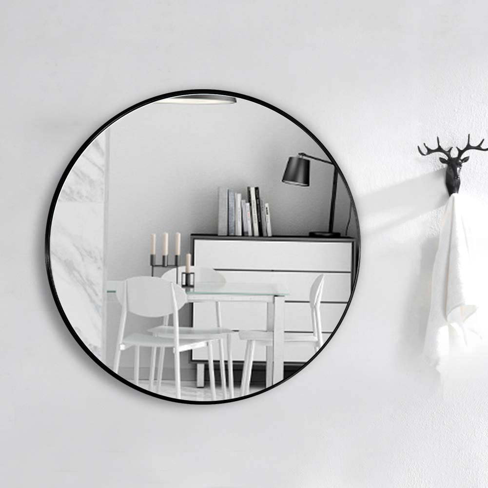 Wrought Studio Jelte Metal Round Wall Mirror,Bathroom Vanity Mirror ...