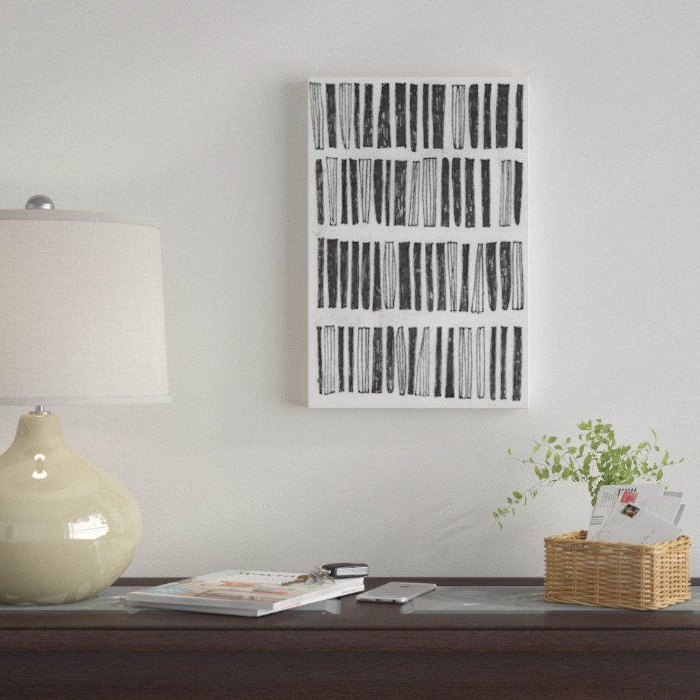 East Urban Home 'Symbol Imprint IV' Print on Wrapped Canvas | Wayfair