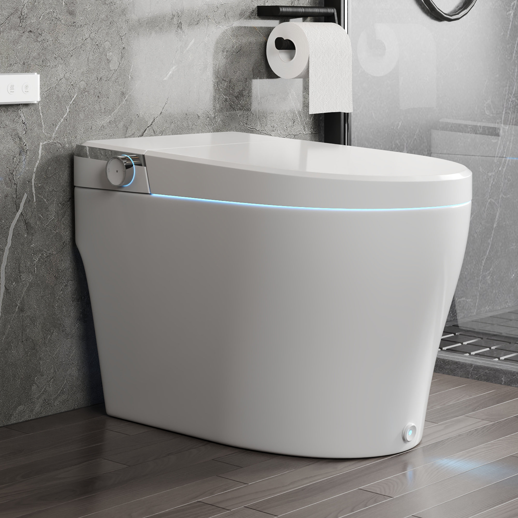 DeerValley Modern Tankless Smart Toilet – Auto Open Lid, Auto Flush ...