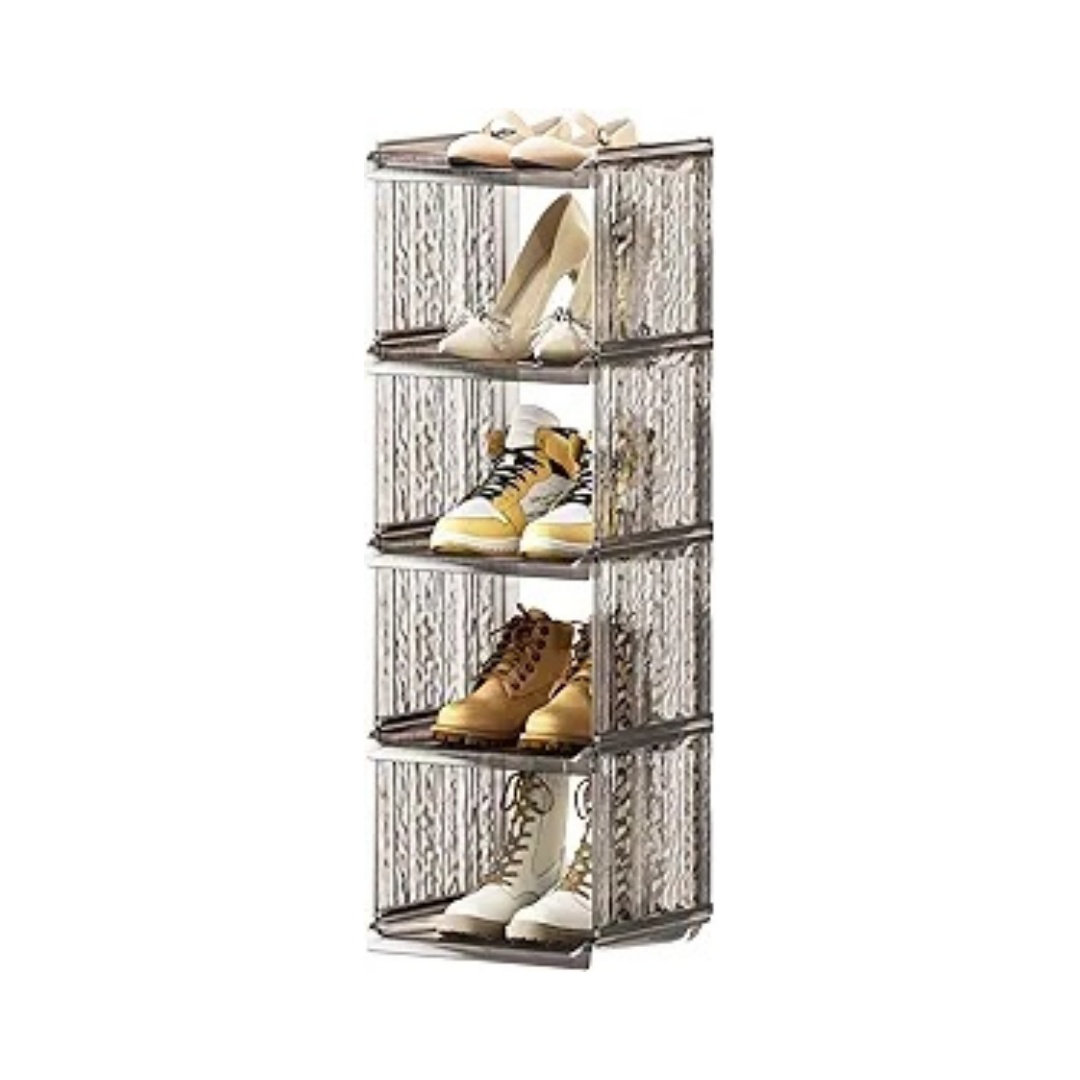 Latitude Run® Vertical Shoe Rack For Closet, 5-Tier Modular Shoe ...