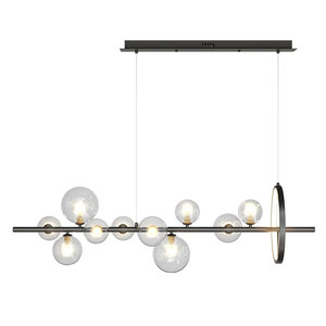 George Oliver Janal Bubi Modern Black Island Pendant Light For Kitchen ...