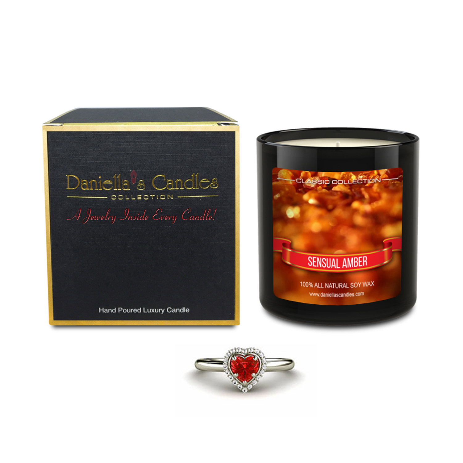 Daniella's Candles Sensual Amber Jewellery Scented Jar Candle - Wayfair ...