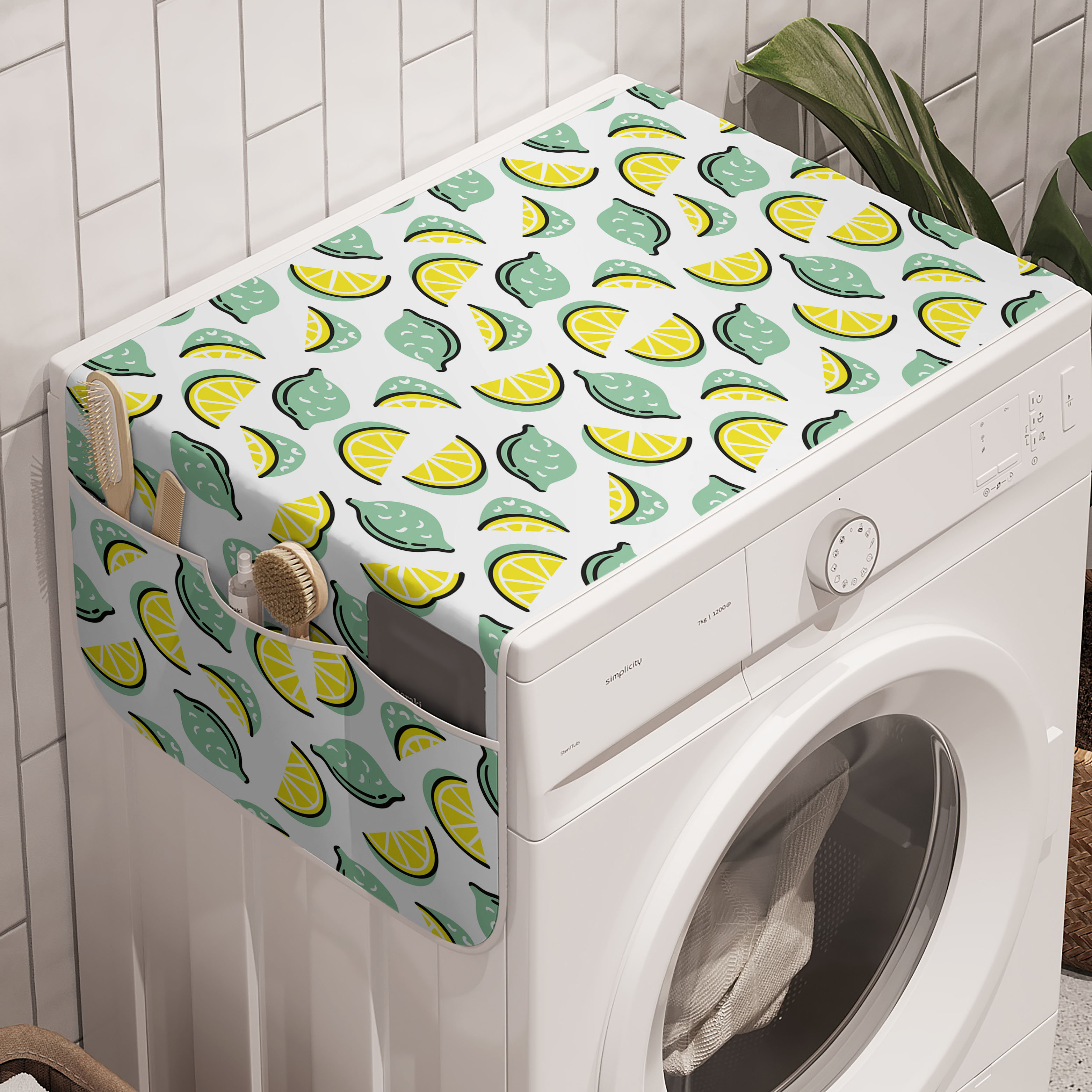 East Urban Home Lemon Washing Machine Organizer Pack of 2 47" x 18.5 ...