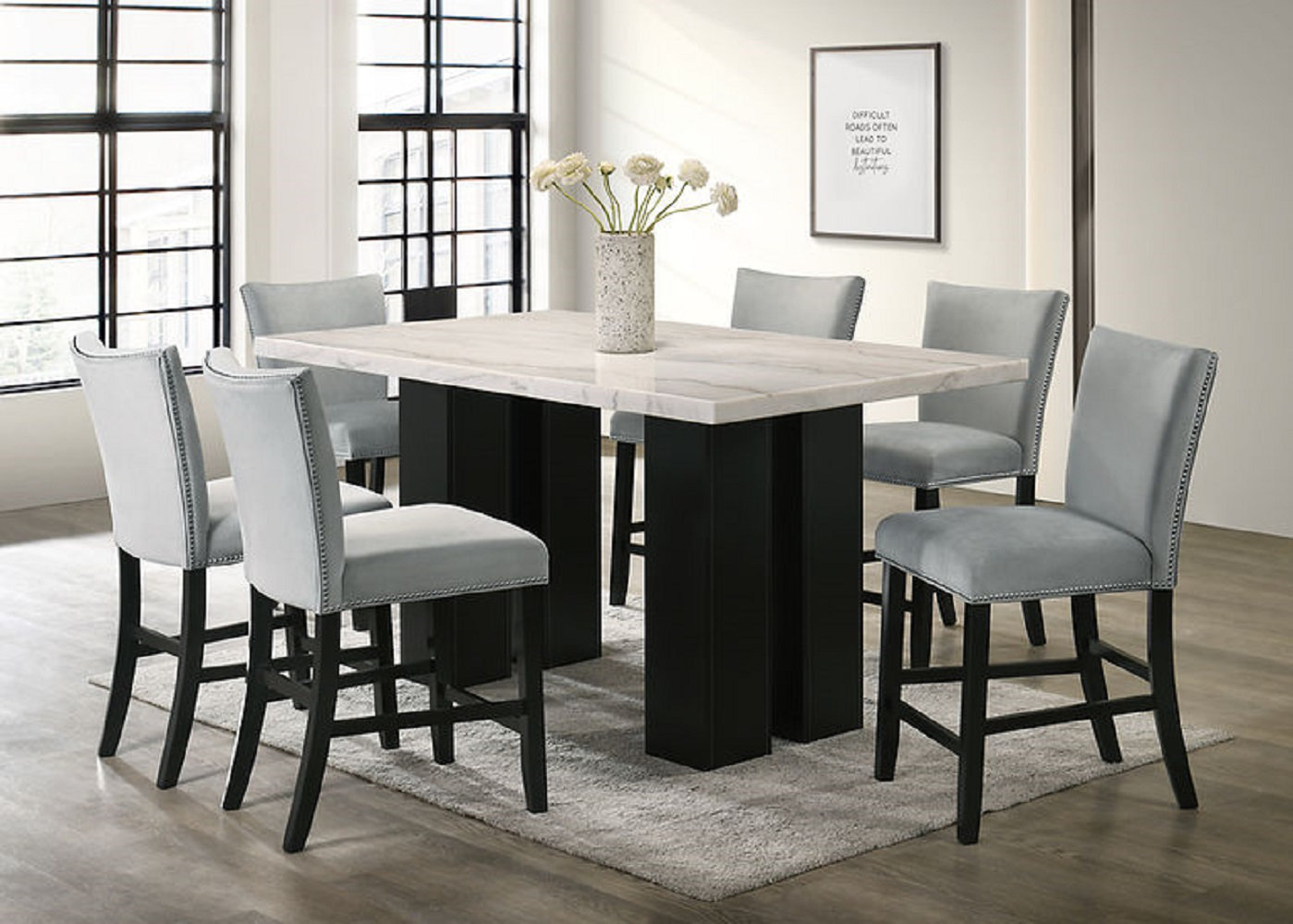 Rosdorf Park Kalobe Rectangular 40.13'' L x 70'' W Dining Set - Wayfair ...