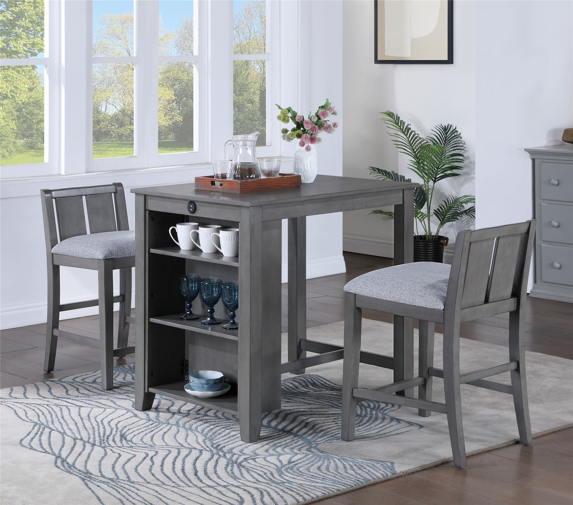 Winston Porter Debrah 3 - Piece Dining Set | Wayfair