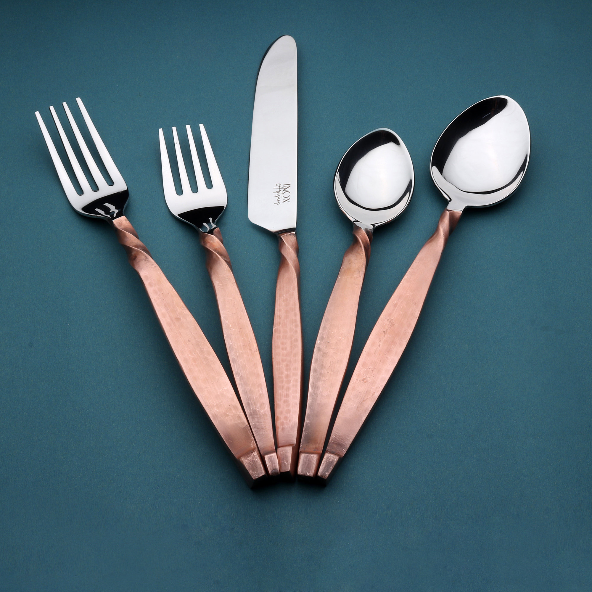 World Menagerie Aviv Inox Artisans Twisted Urban Flatware Set & Reviews ...