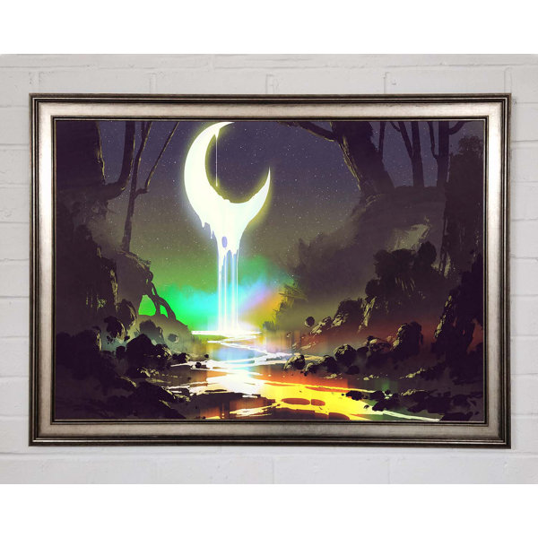 Brayden Studio Lava Moon Melting Into The River - Single Picture Frame ...