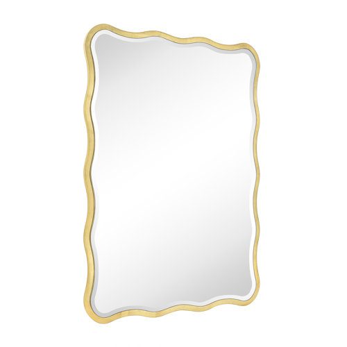 House of Hampton® Johen Antique Gold Foil Bathroom Beveled Mirror ...