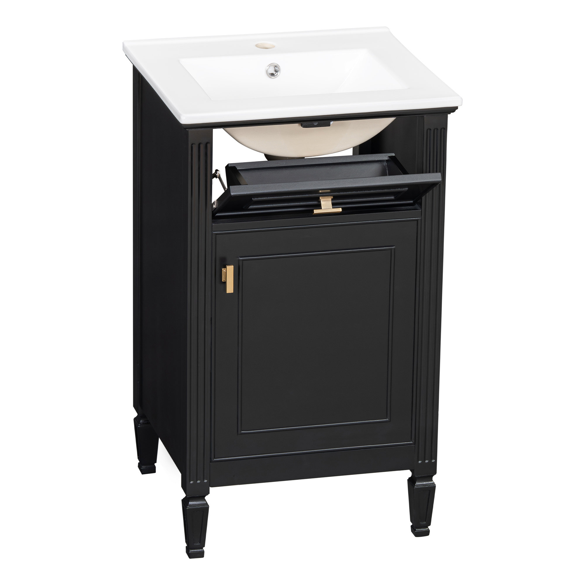 Ebern Designs 20" Small Bathroom Vanity With Sink , Freestanding Vanity ...