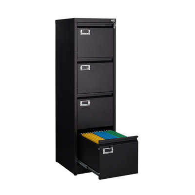 Latitude Run® 4-Drawer Vertical Filing Cabinet & Reviews | Wayfair