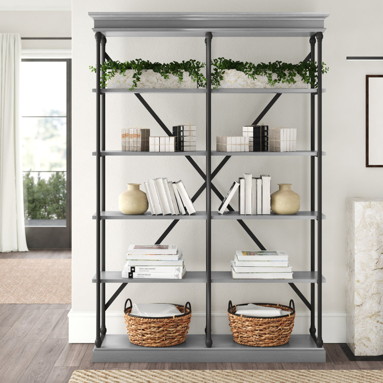 Greyleigh™ Kyler Etagere Bookcase & Reviews | Wayfair