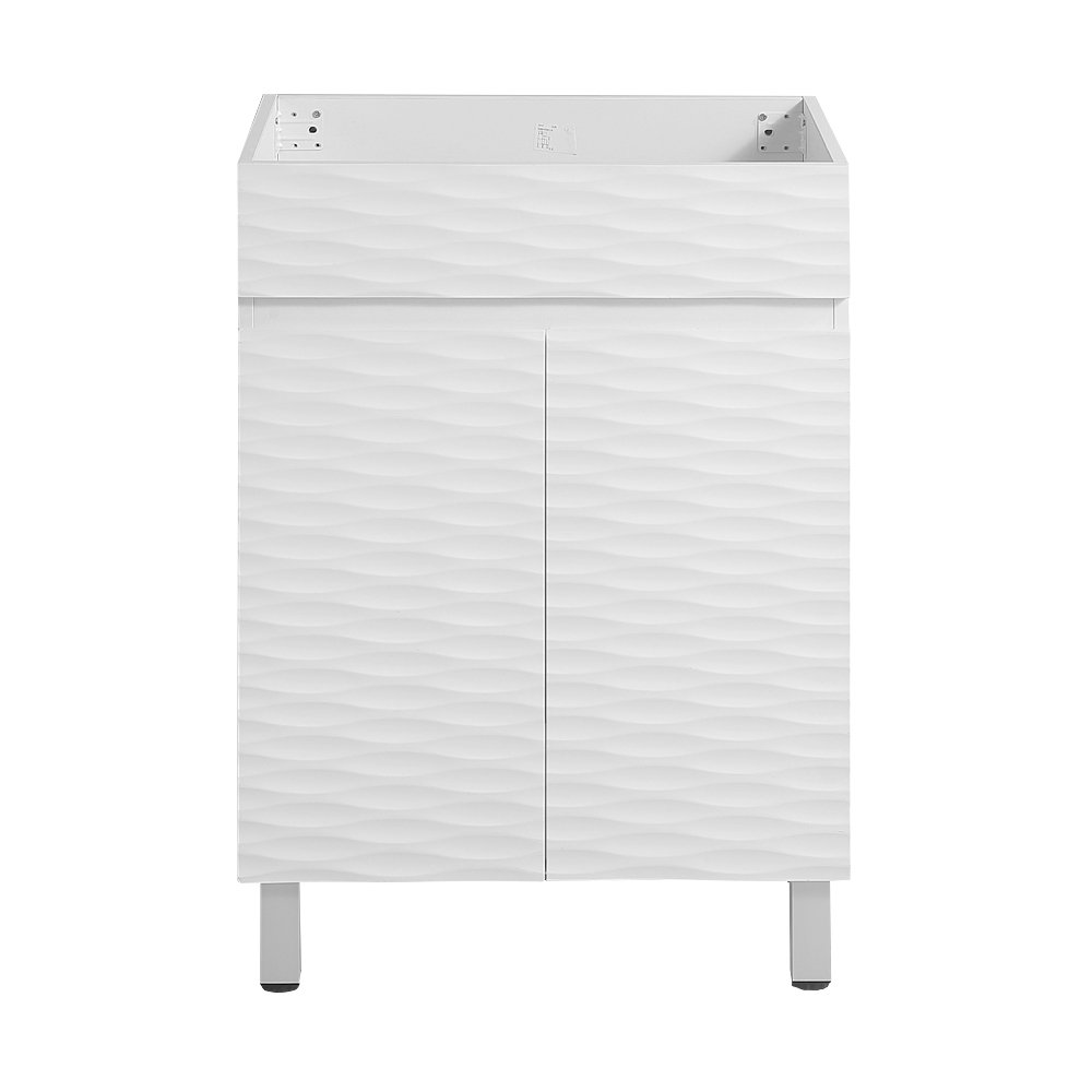 Ebern Designs Compact Wall-Mounted Vanity with Full-Extension Doors and ...