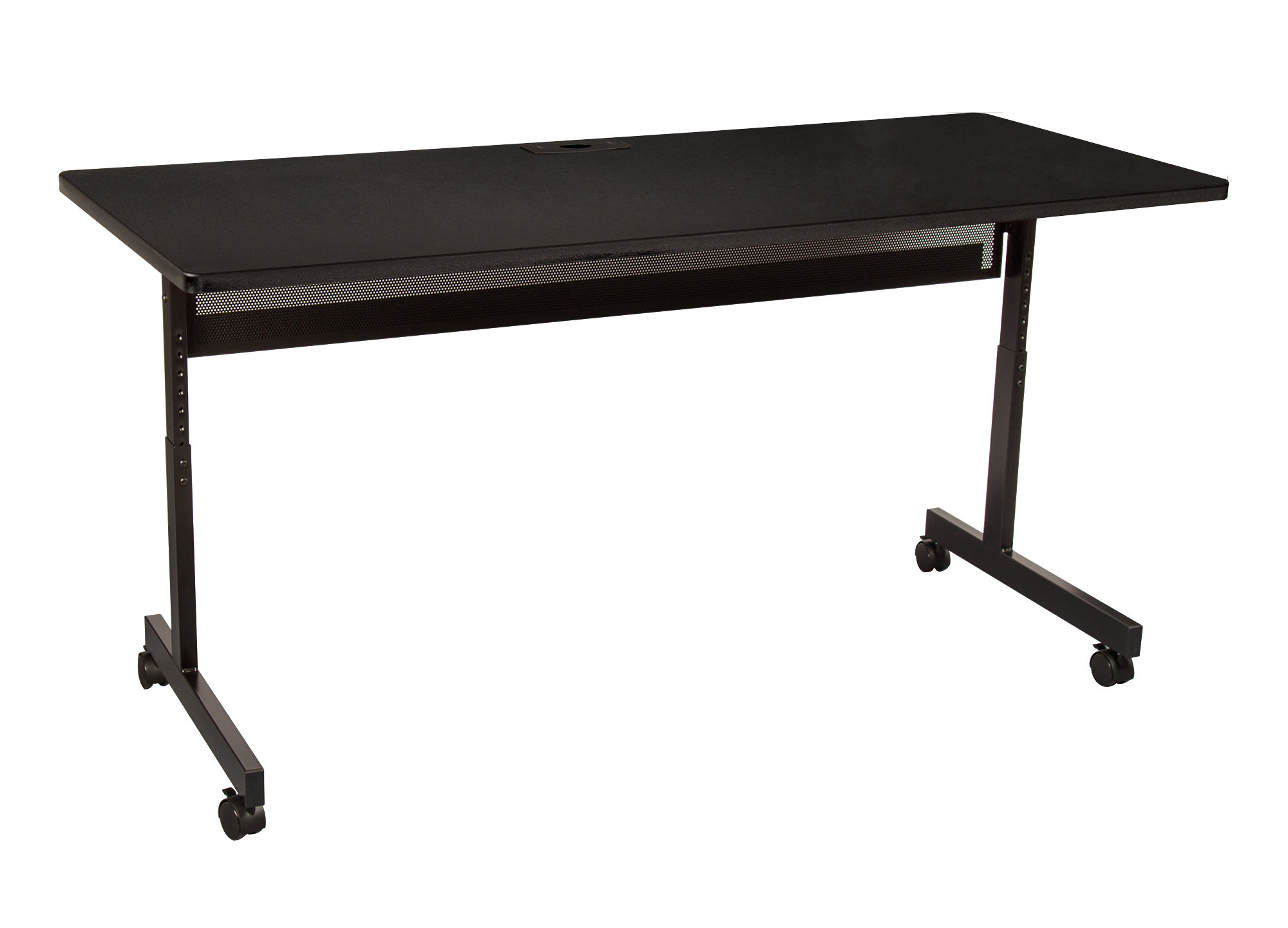 Learniture Adjustable Height Multi-Student Computer Desk with Wheels ...