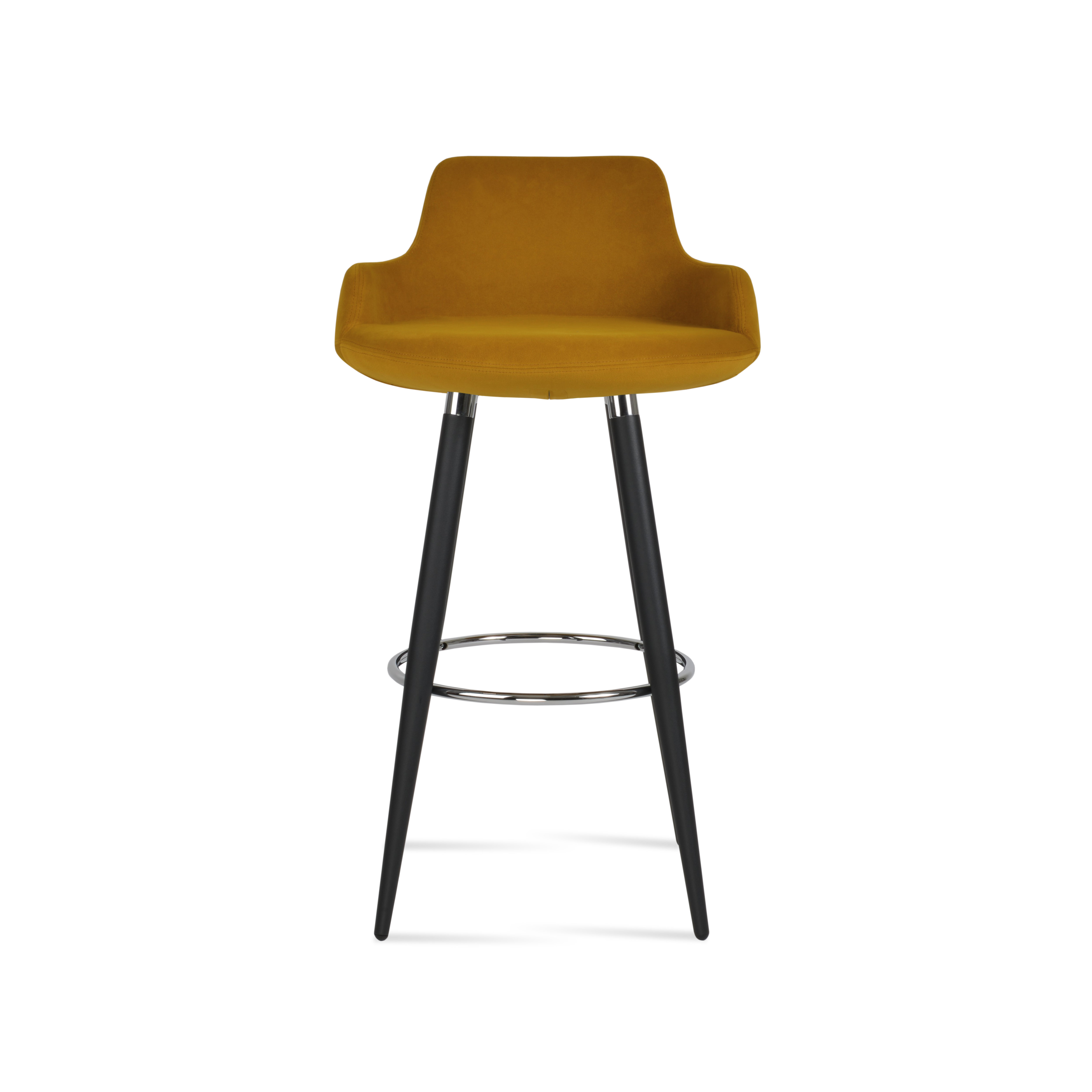 sohoConcept Dervish Ana Counter Stool in Tumeric Velvet | Wayfair