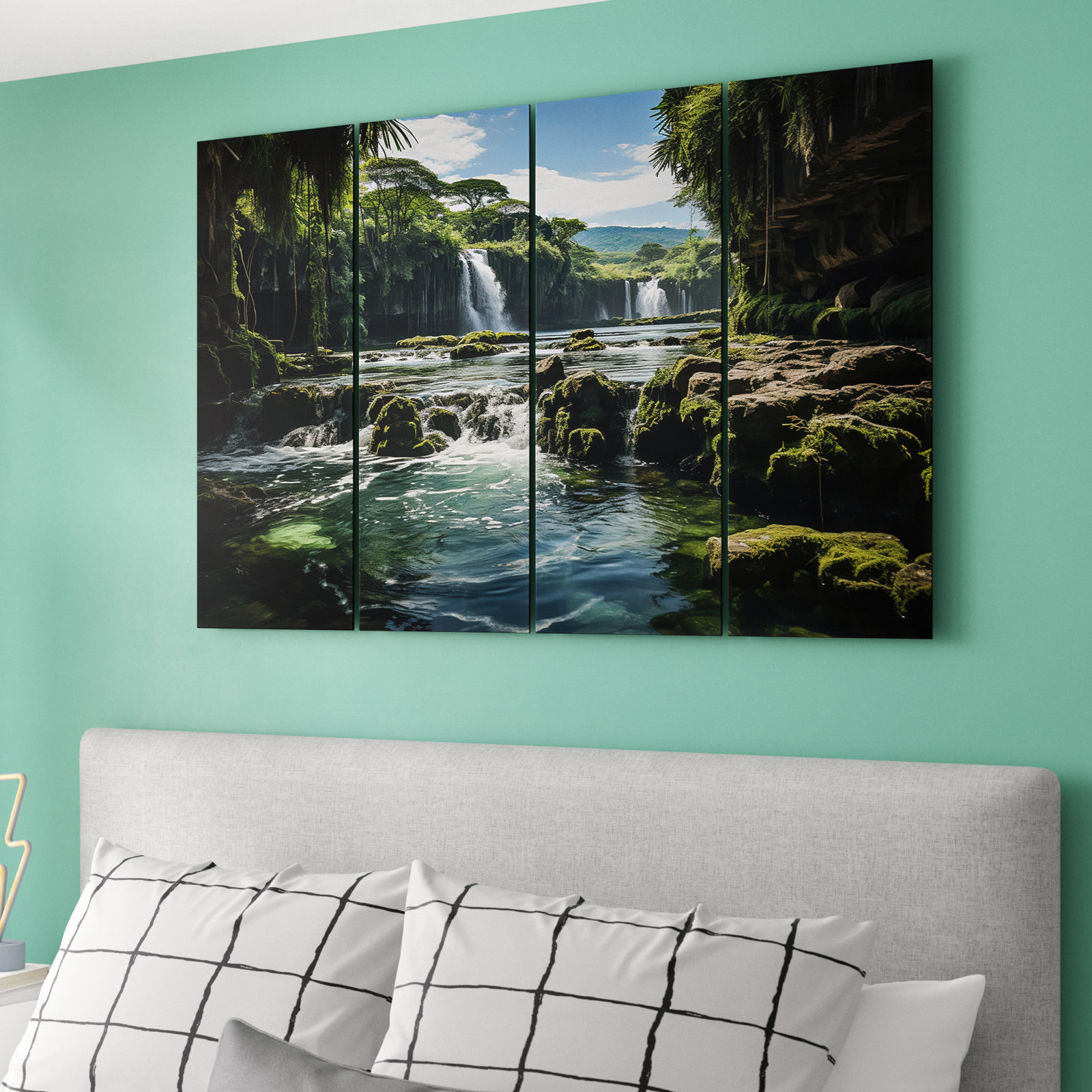 Wade Logan® Dominican Cascading Waterfalls - Metal Wall Art Set ...