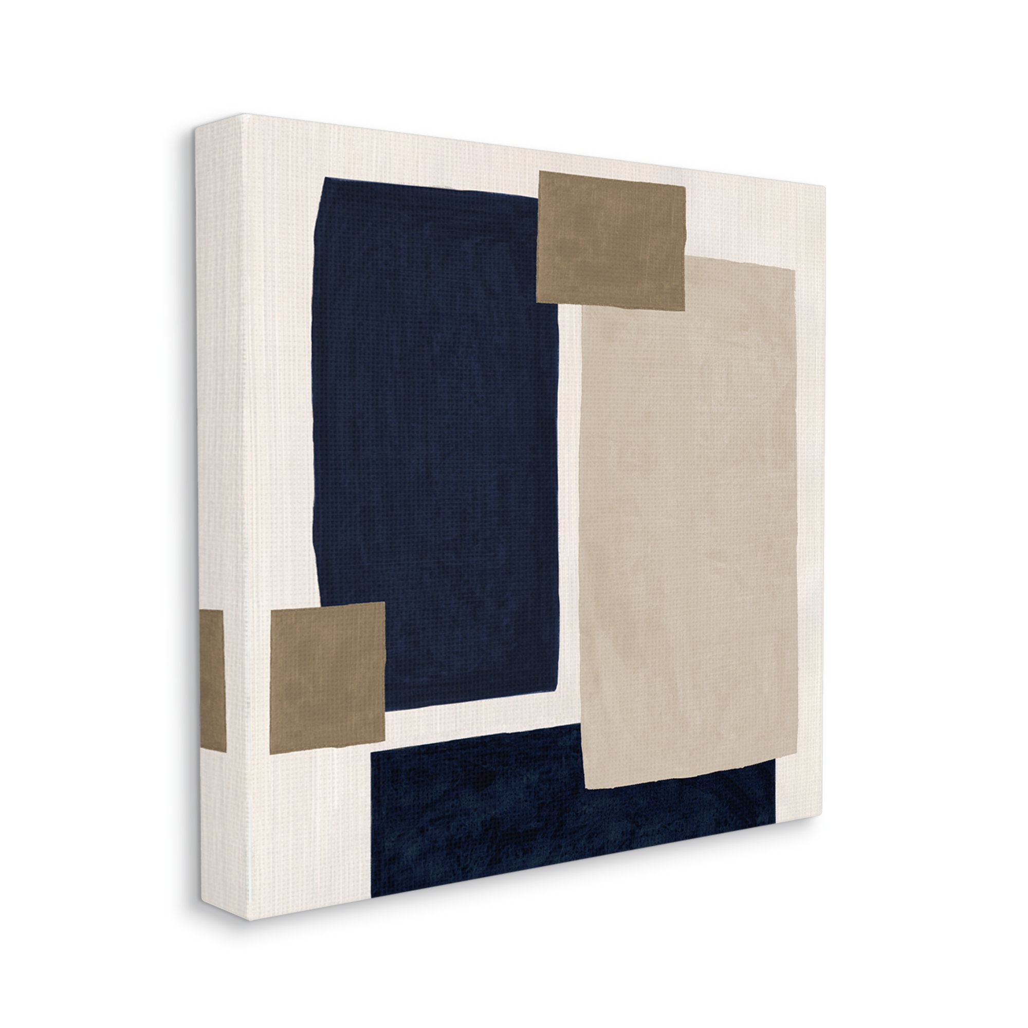 Stupell Industries Tan Overlapping Squares On Canvas by Tava Studios ...