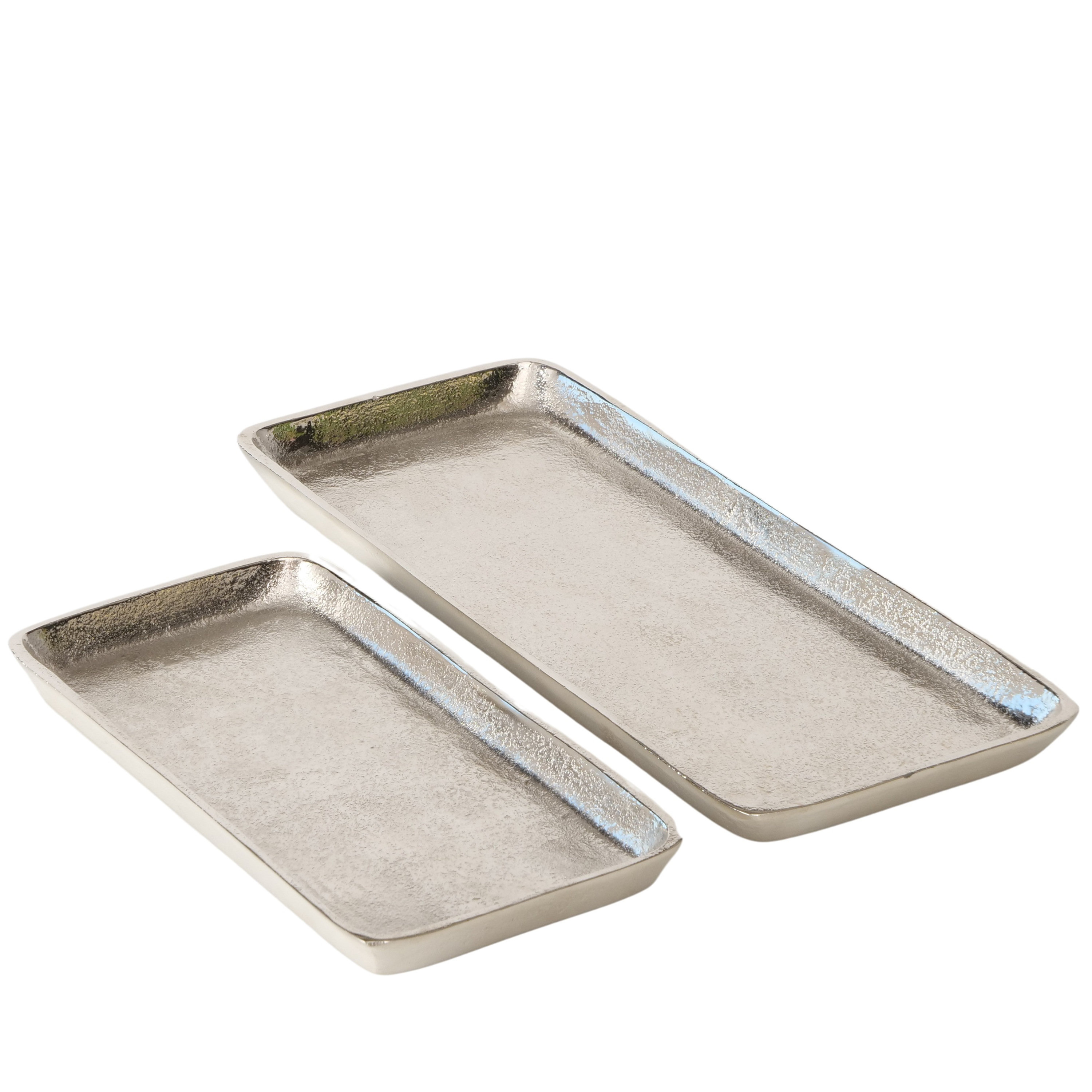 House of Hampton® 2 Piece Silver Aluminum Tank Trays | Wayfair