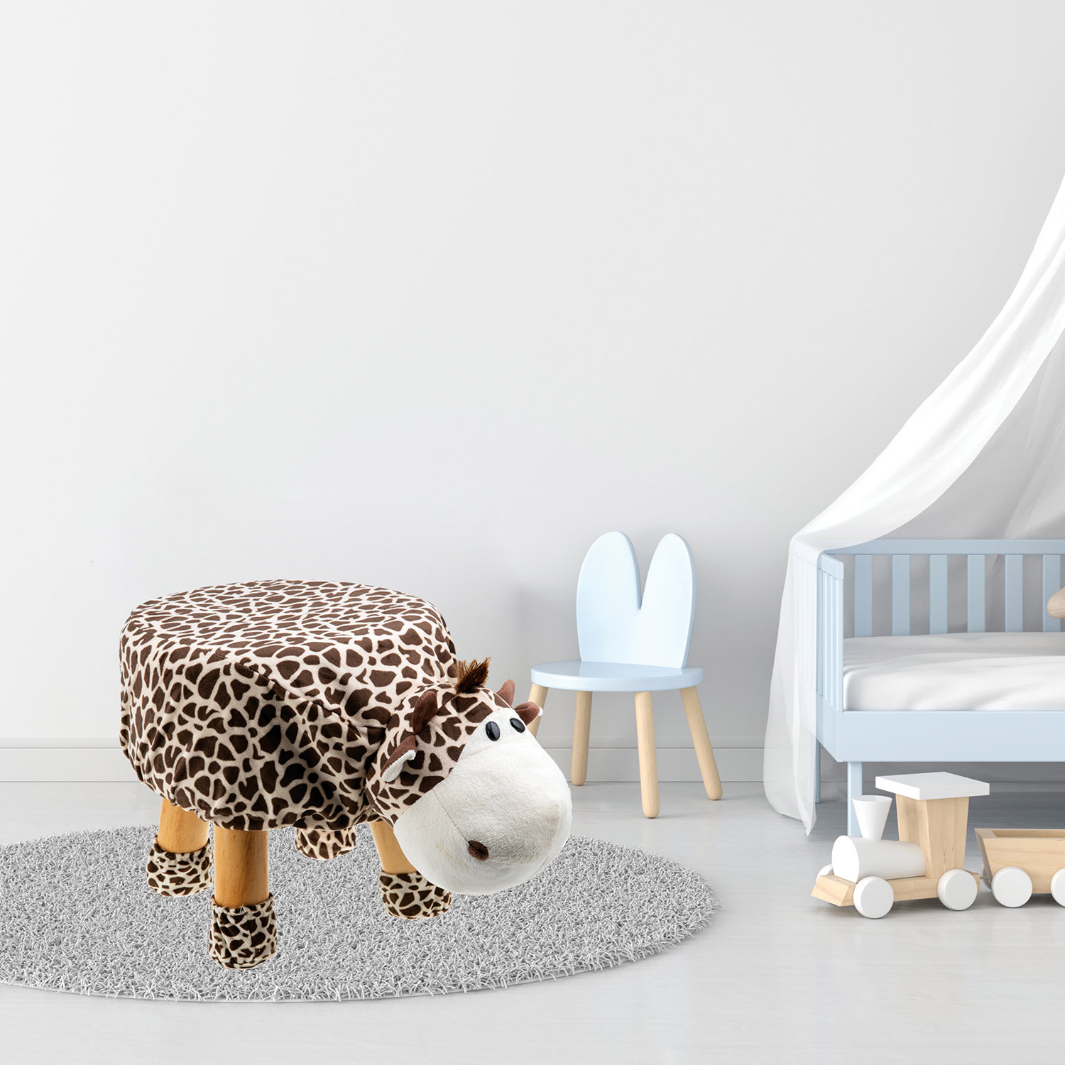 Harriet Bee Kamarion Giraffe Kids' Stool with Bluetooth Speaker ...