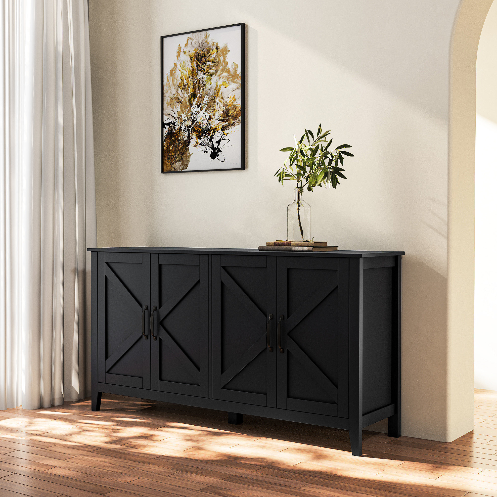 Ophelia & Co. 4 Doors Open Shelves Sideboard - And Versatile For ...