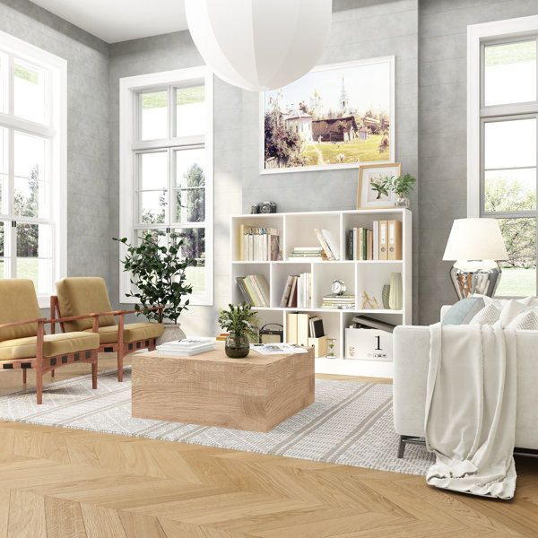 Latitude Run® Alsie 40.49" H x 47.24" W Standard Bookcase & Reviews ...