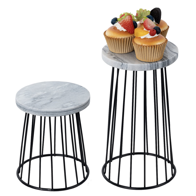 Ivy Bronx 2 Piece Marble Decorative Objects Home Decor | Wayfair