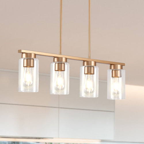 Latitude Run® Dyllian 4 - Light Kitchen Island Pendant Lighting Linear ...