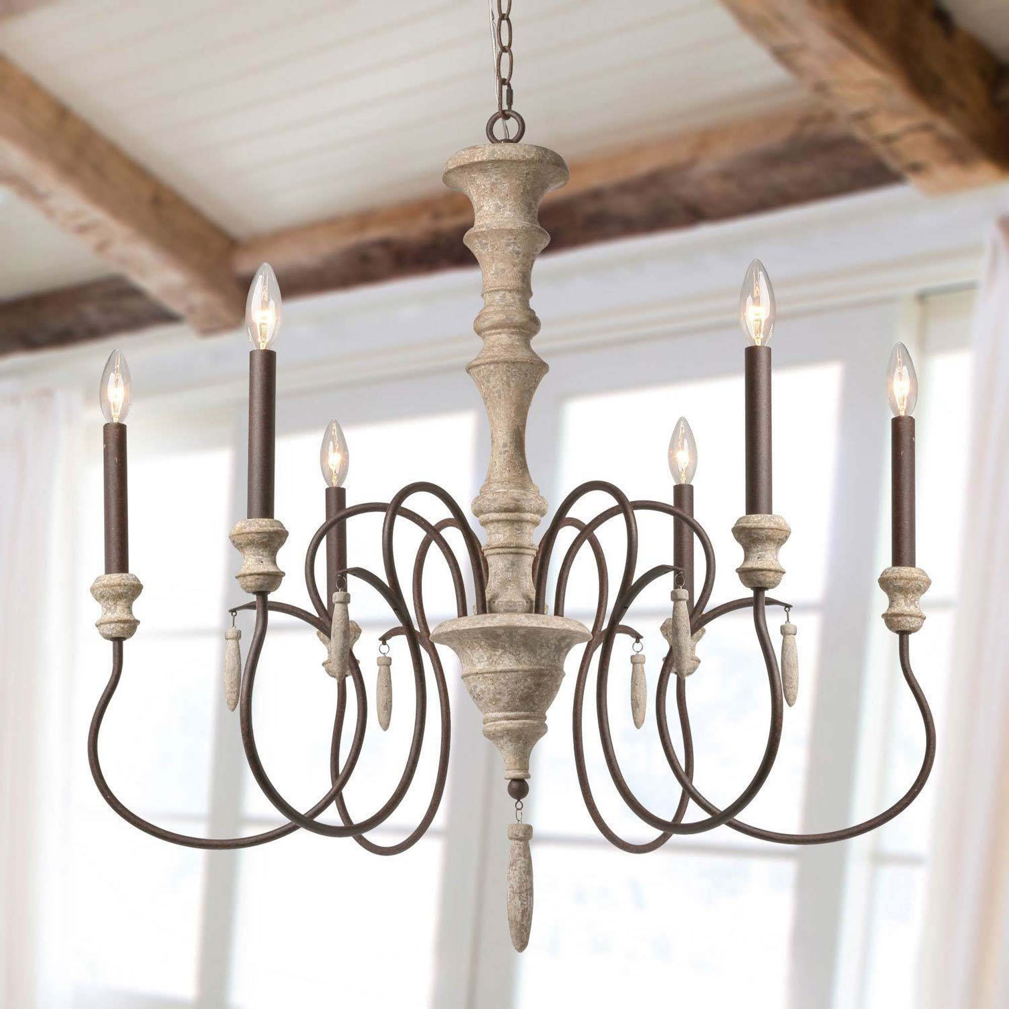 Ophelia & Co. Lebrun 6-Light Elegance French Country Candle Style ...
