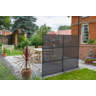 PanaceaProducts Modern Wave Garden Screen 120 X 60cm, Black | Wayfair.ie