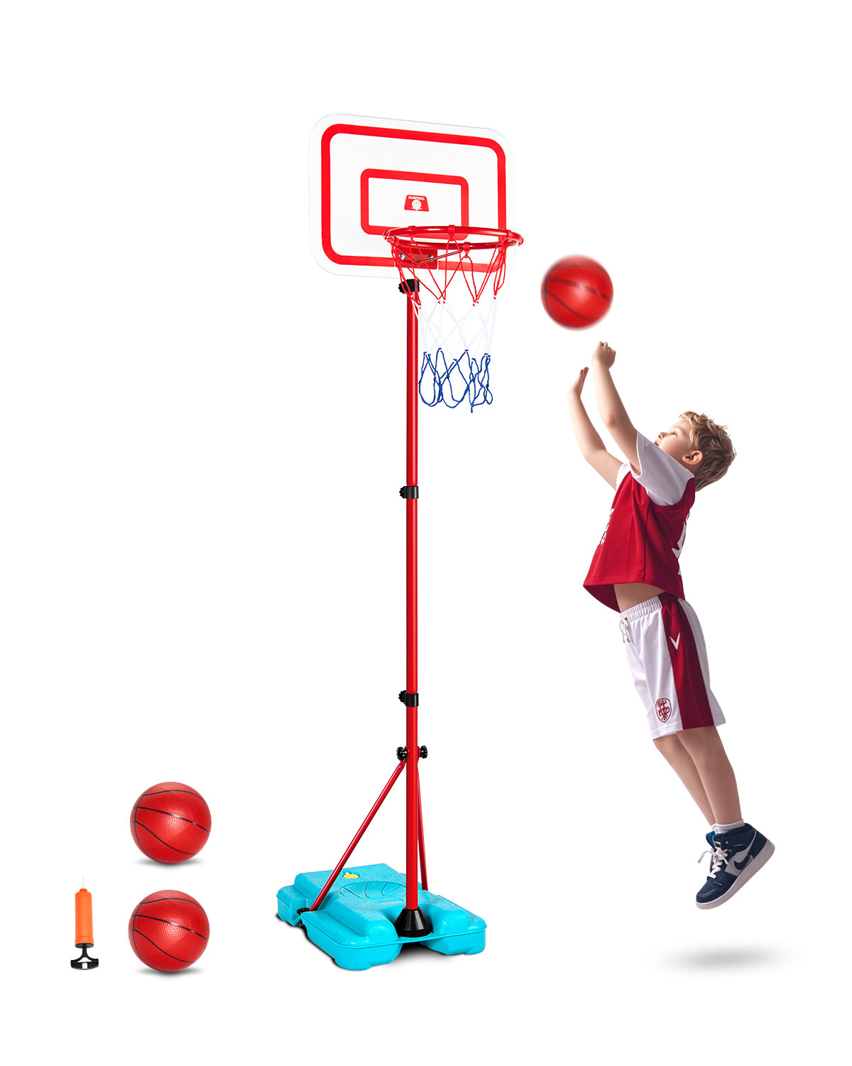 Stellweilan Tessberg Kids Basketball Hoop Height Adjustable Portable ...