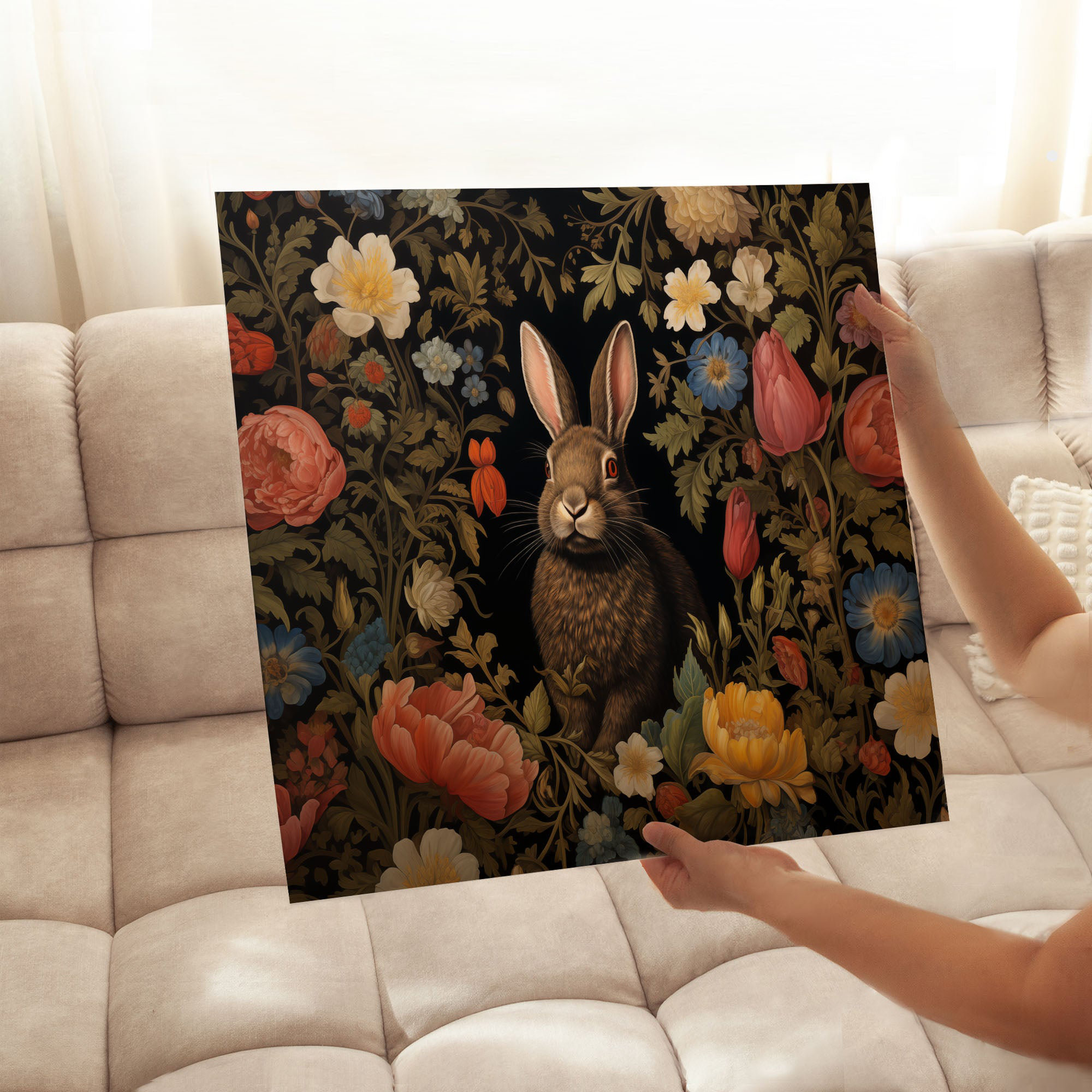 August Grove® Animals William Morris Bunny Rabbit XVIII Cottage ...