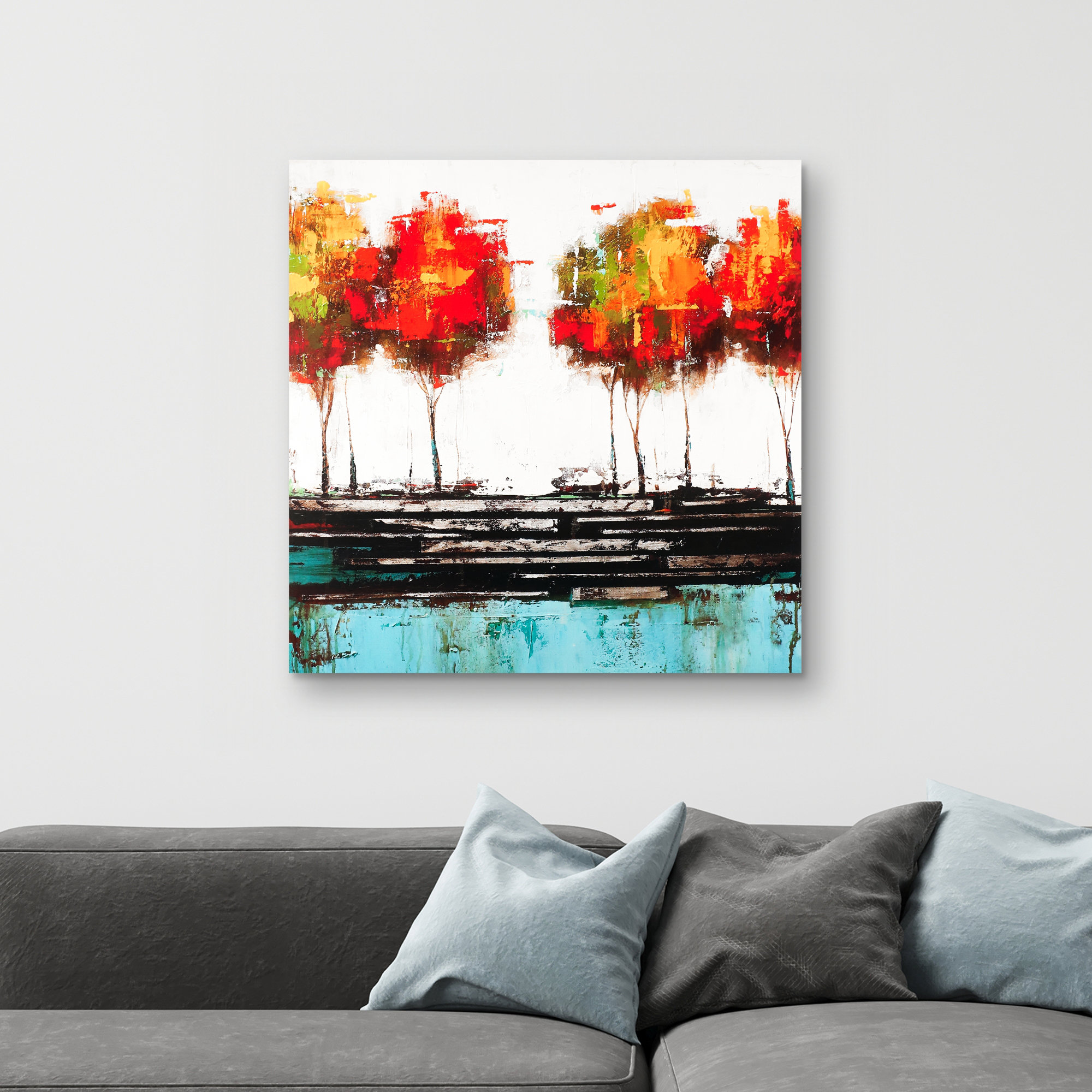 Begin Edition International Inc. Modern style trees - 32"x32" art on ...