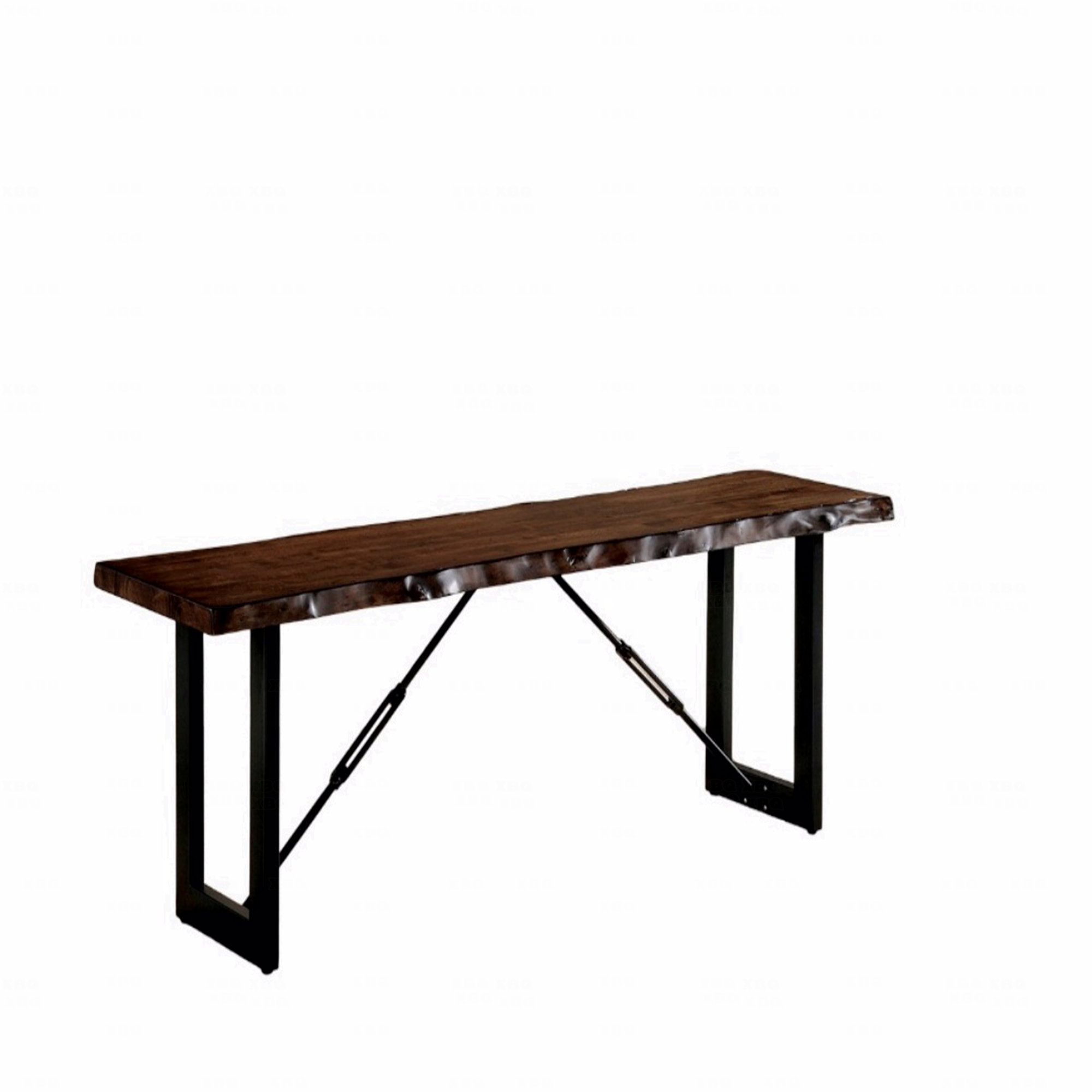 Wrought Studio™ 1-Piece Industrial Bench Two Tone Design U-Shape Metal ...