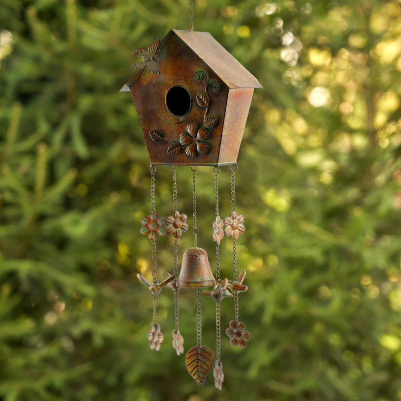 August Grove® Julio Weather Resistant Metal Abstract Wind Chime | Wayfair