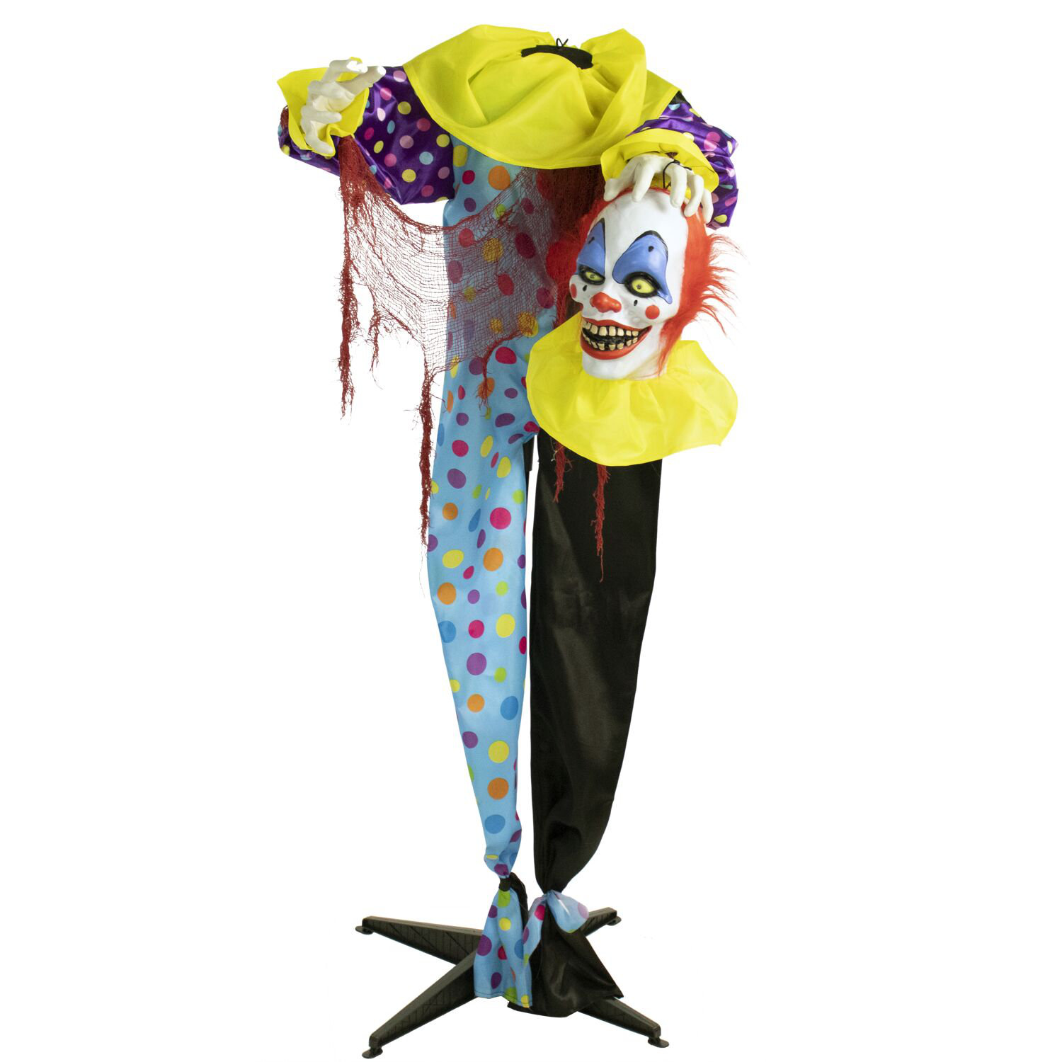 Haunted Hill Farm 43.3 In. Life-Size Scary Talking Clown Halloween ...