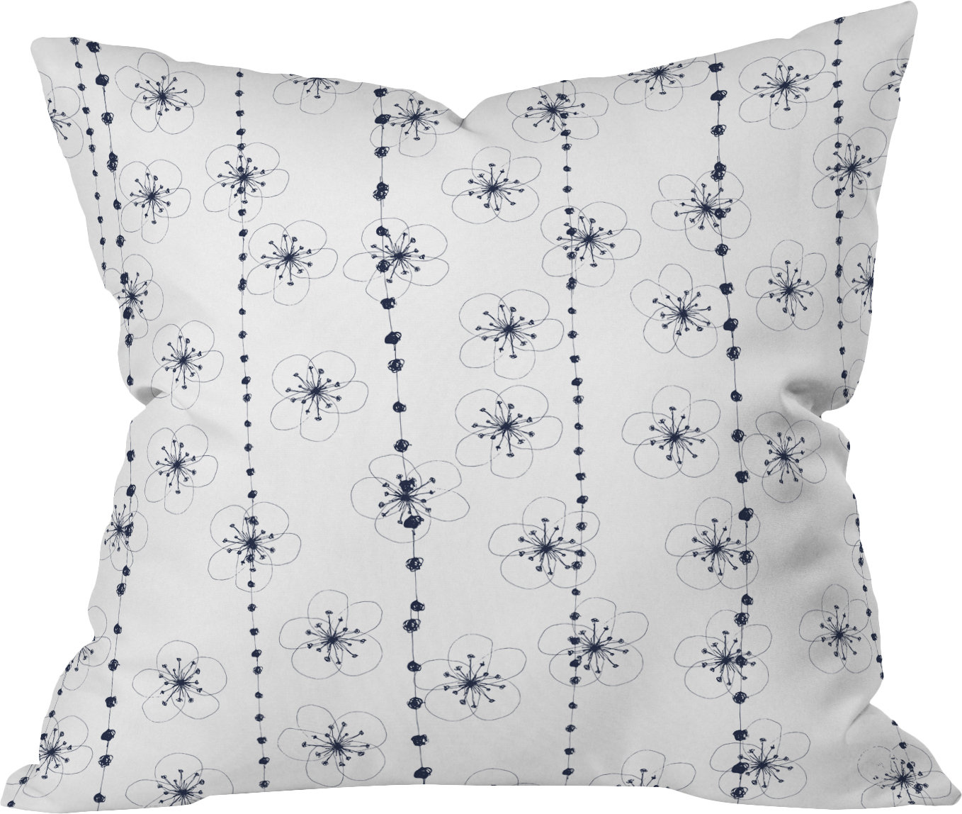 Deny Designs Ali Benyon Flower Waterfall Indoor Throw Pillow | Wayfair