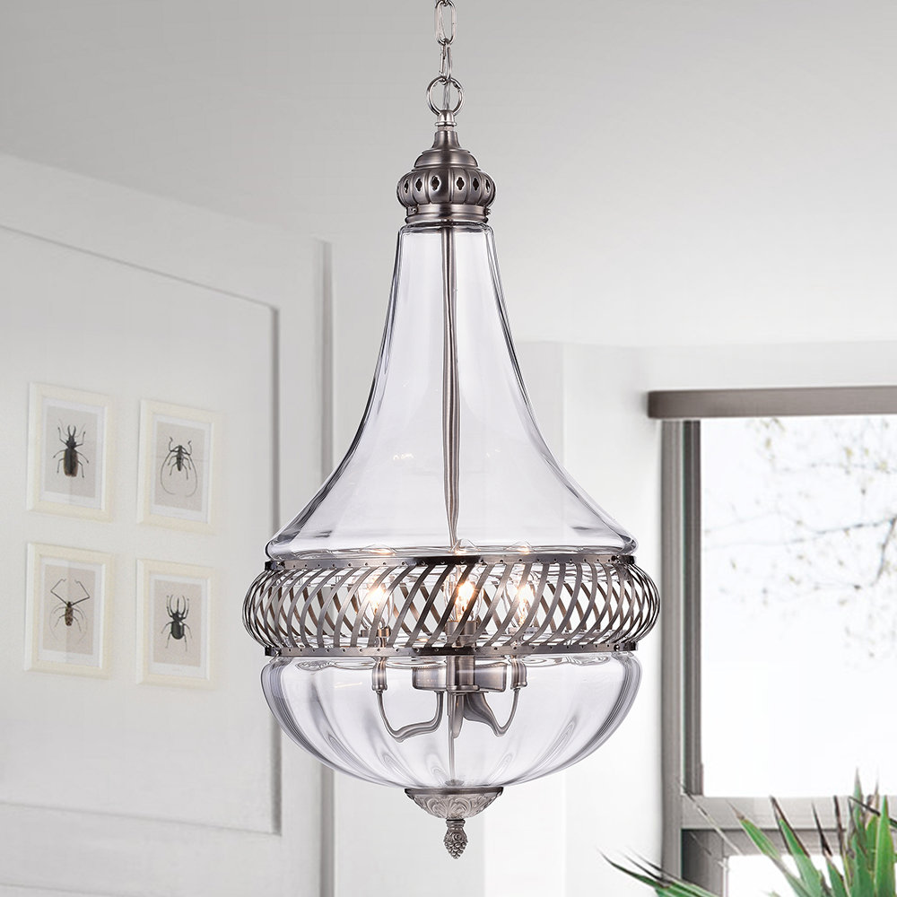 Charlton Home® Kimura 3 - Light Shaded Empire Chandelier & Reviews ...