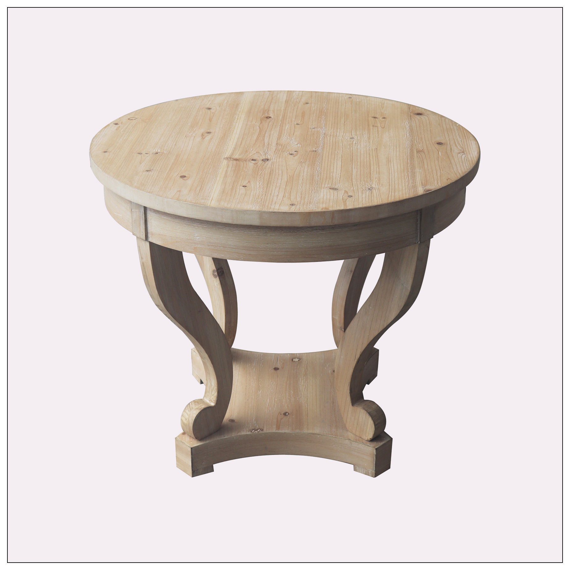 Loon Peak® Curved Legs Small Size Round Dining Table | Wayfair
