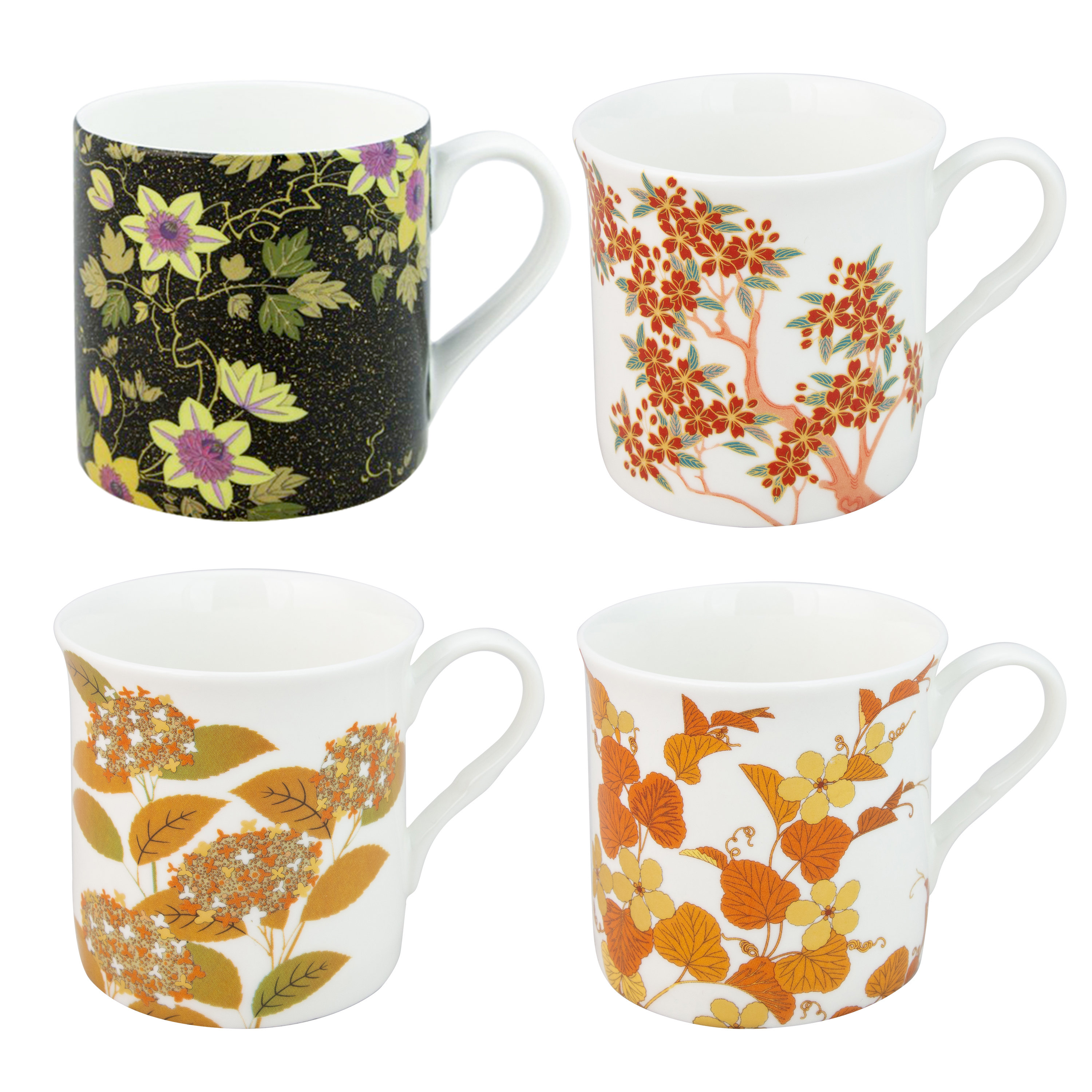Grace's Tea Ware Gold Autumn Bone China Mug Set | Wayfair