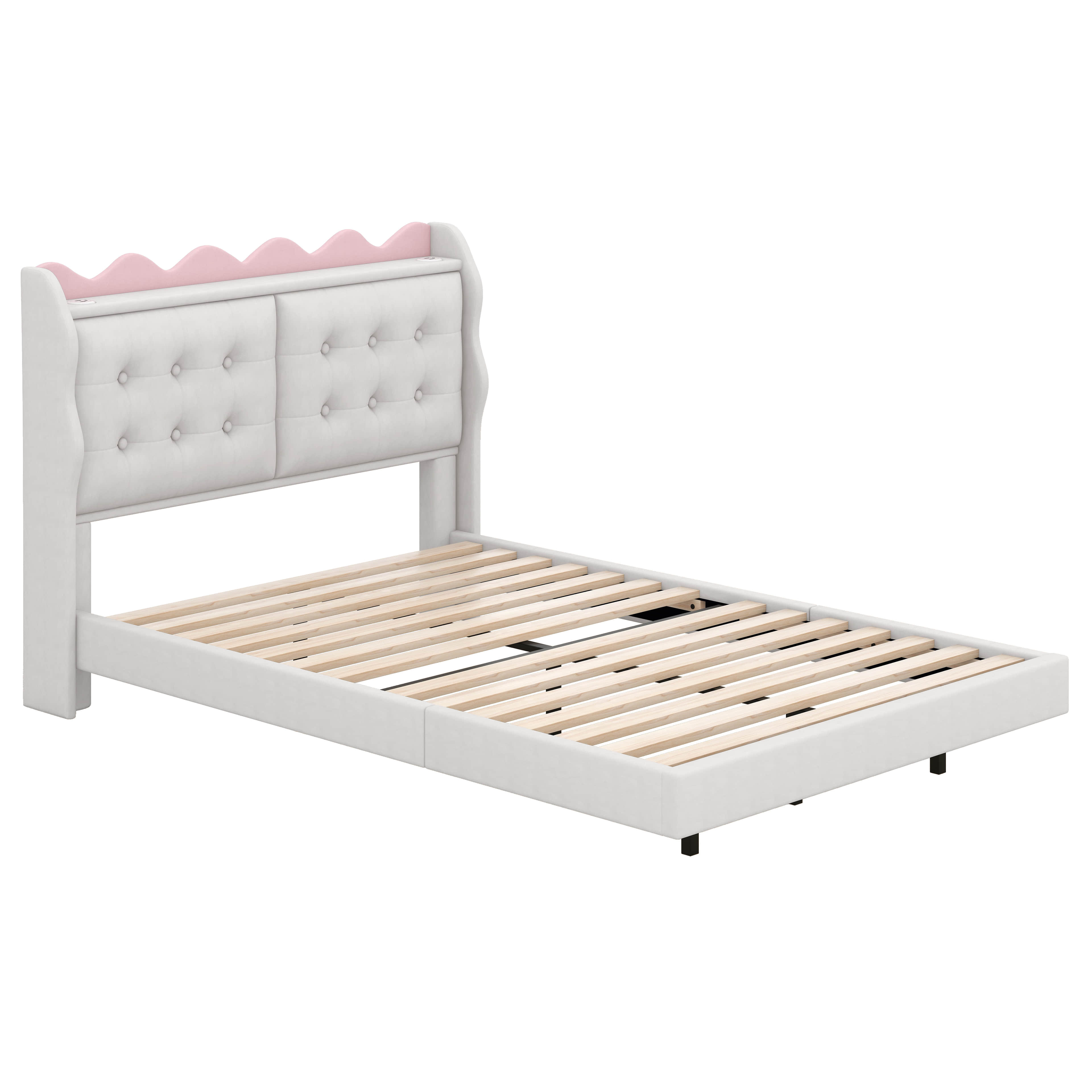 Red Barrel Studio® Navonte Full Size Upholstery Platform Bed Frame with ...