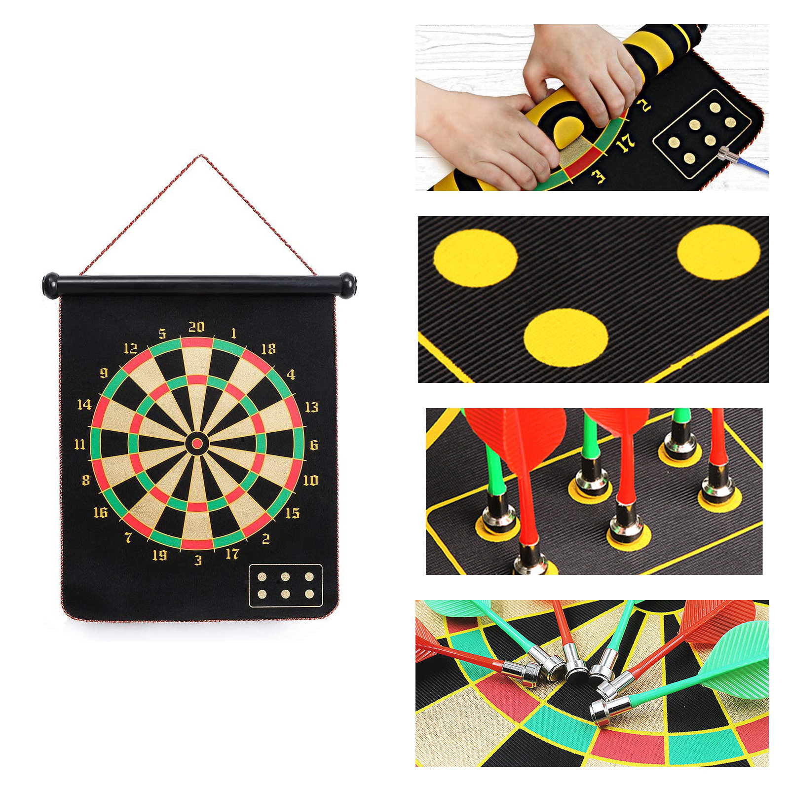 Trinx Double Sided Magnetic Dart Board Indoor Outdoor Dartboard Game Family Fun Gifts for Kids ...