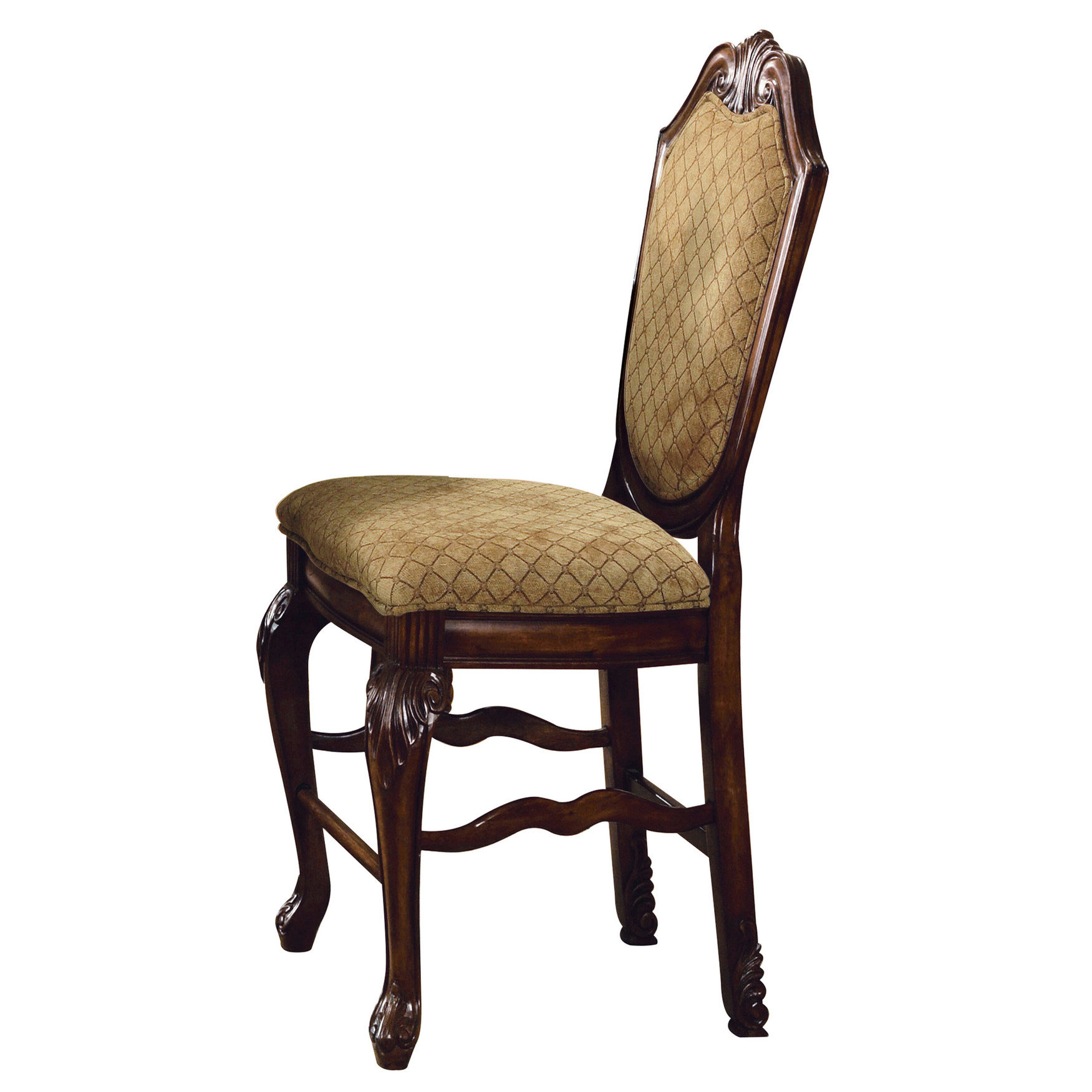 Wildon Home® Counter Height Dining Chairs Of 2 - Beige Fabric And Wood ...