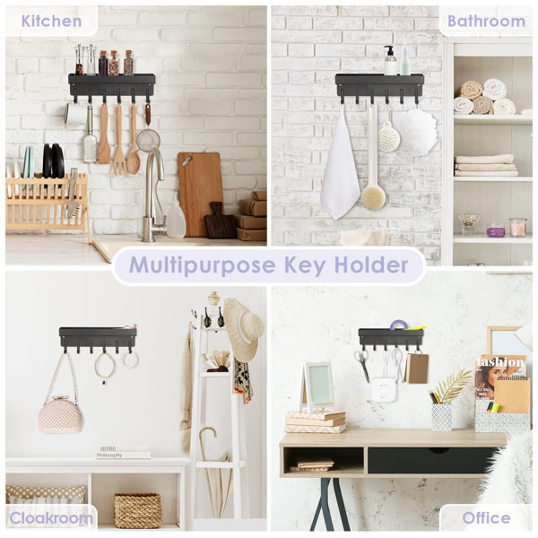 The Twillery Co.® Ivanhoe Small Metal Key Rack with Tray Narrow Key ...