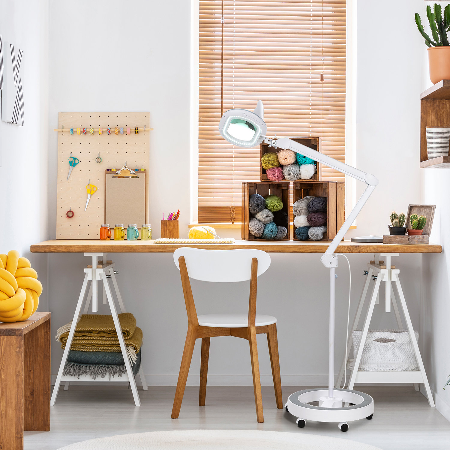 Brightech Pro 55 in. Industrial 3-Way Dimming 2.25X Magnifying LED ...