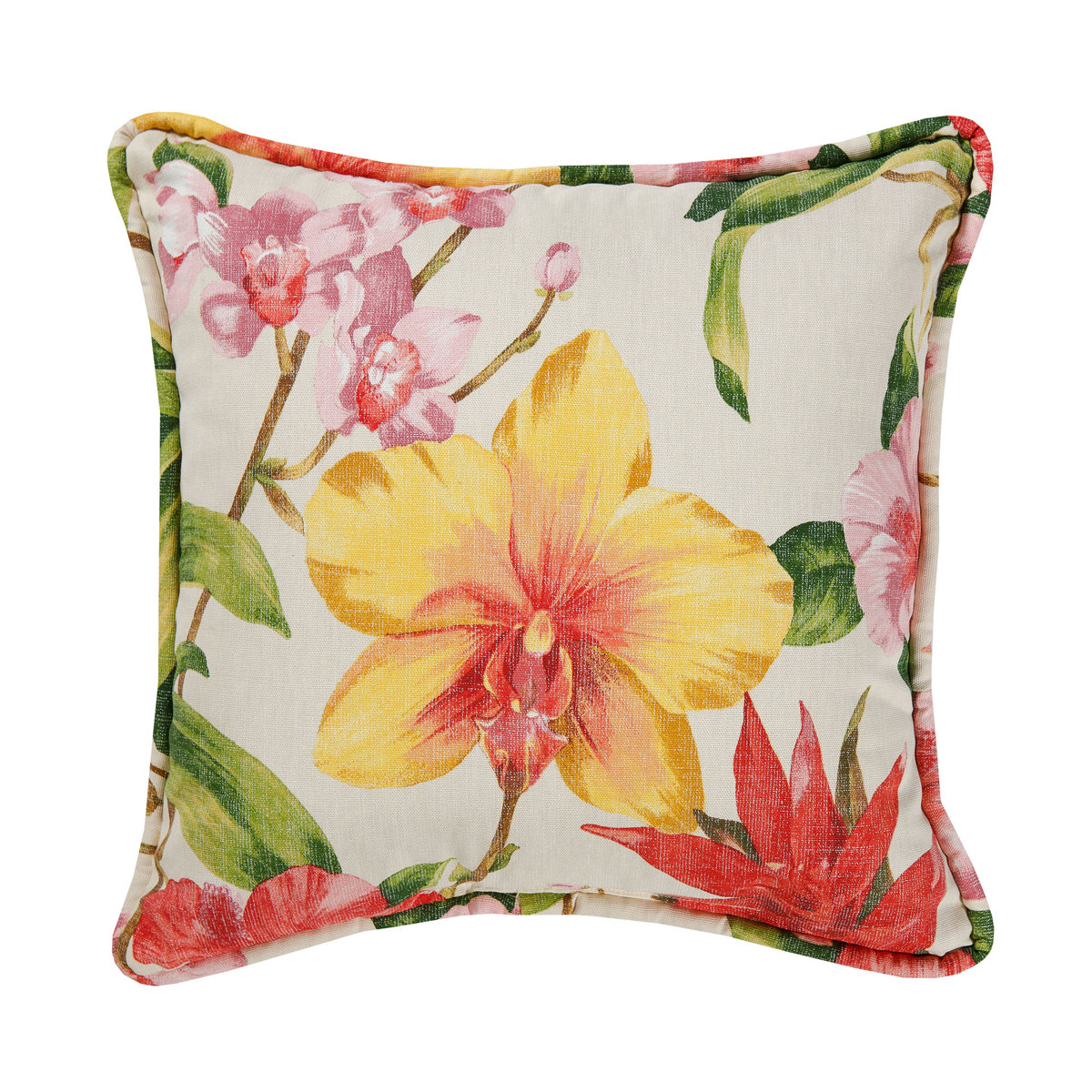 Thomasville At Home Kahlee Square 100% Cotton Pillow Cover & Insert ...