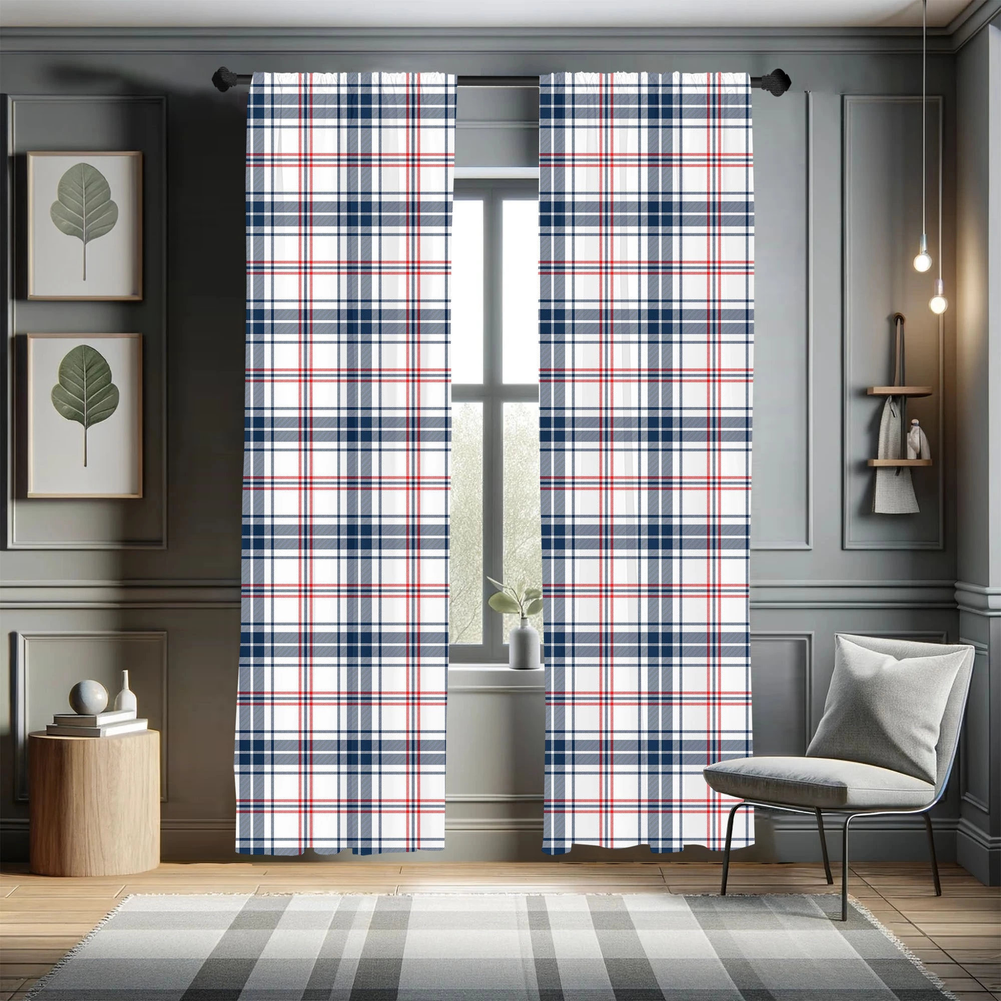 East Urban Home Striped Semi-Sheer Rod Pocket Curtain Panels | Wayfair