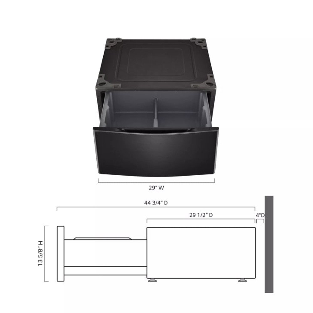 LG 29 In. Laundry Pedestal With Storage Drawer For Washers And Dryers ...