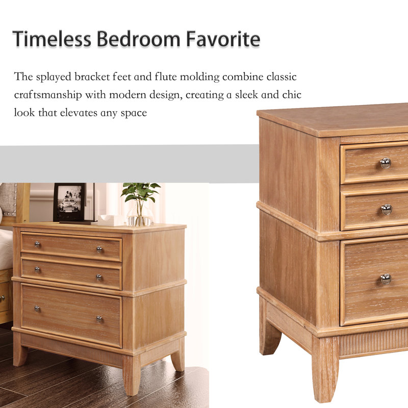 Darby Home Co 3-Drawer Hazel 3-Drawer Side Table For Living Room | Wayfair