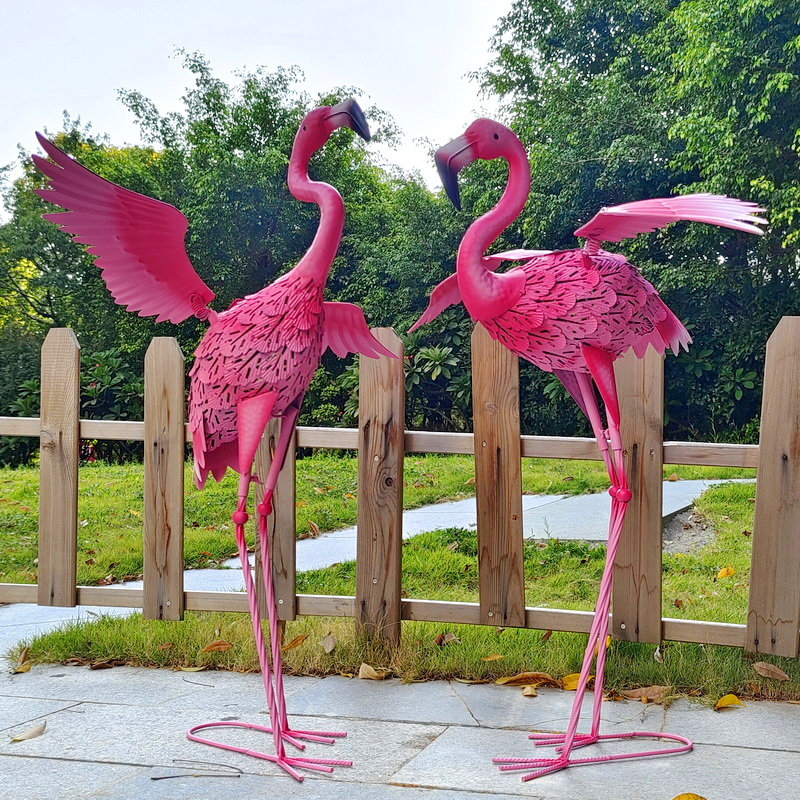 Three Star Im/Ex Inc. Pair of Metal Flamingos with Light | Wayfair