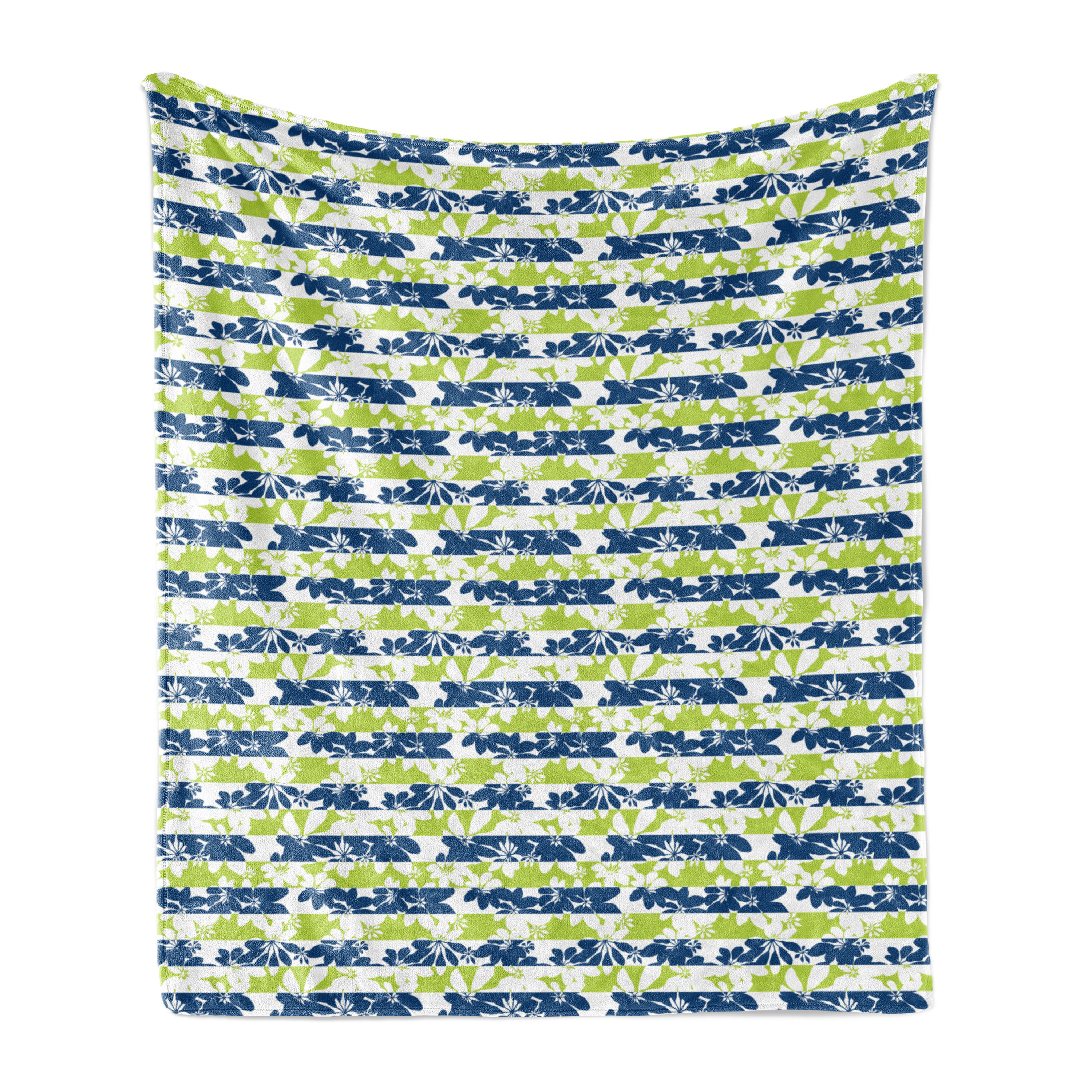Ambesonne Floral Fleece Throw Blanket Nature Bloom Silhouette Apple ...